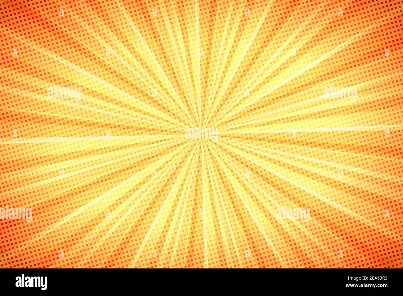 Pop art colorful comics book magazine cover. Striped orange background ...