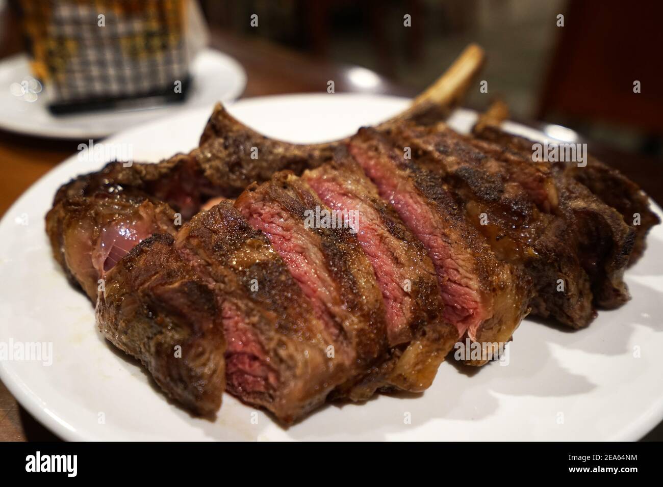 Close up texture of sliced Medium rare beef loin steak Stock Photo - Alamy
