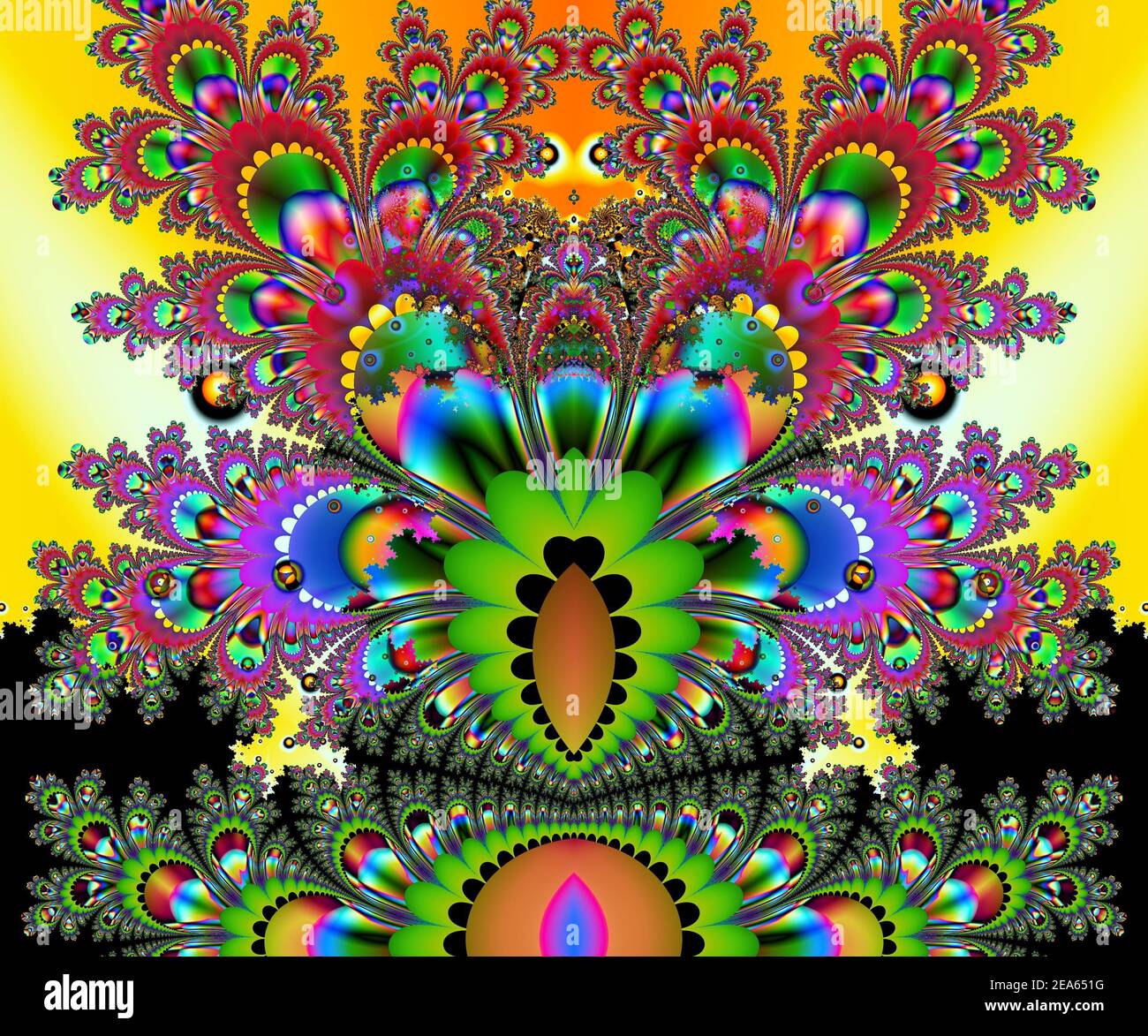 Computer generated abstract colorful fractal artwork for creative ...
