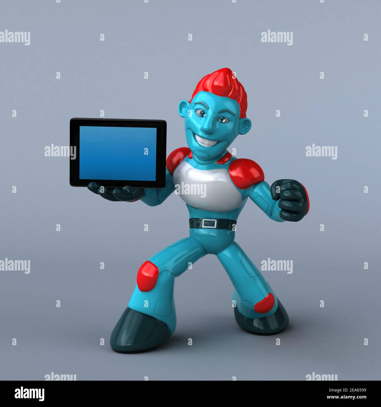 Red Robot - 3D Illustration Stock Photo - Alamy