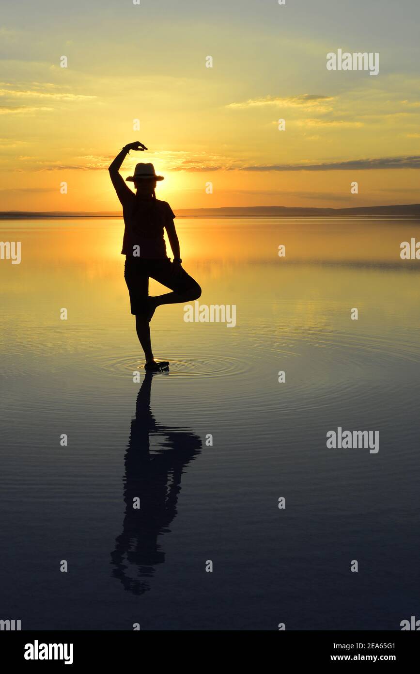 sunset meditation and reflection Stock Photo - Alamy