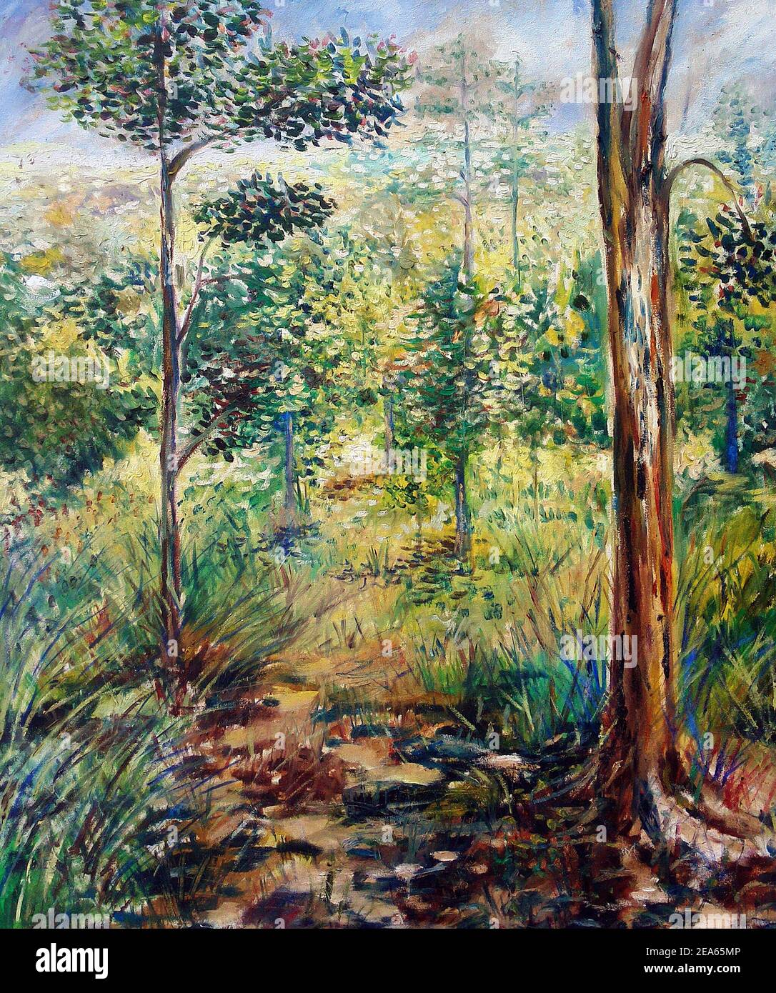Art ,oil ,painting ,forest , abstract , design , background, from ...