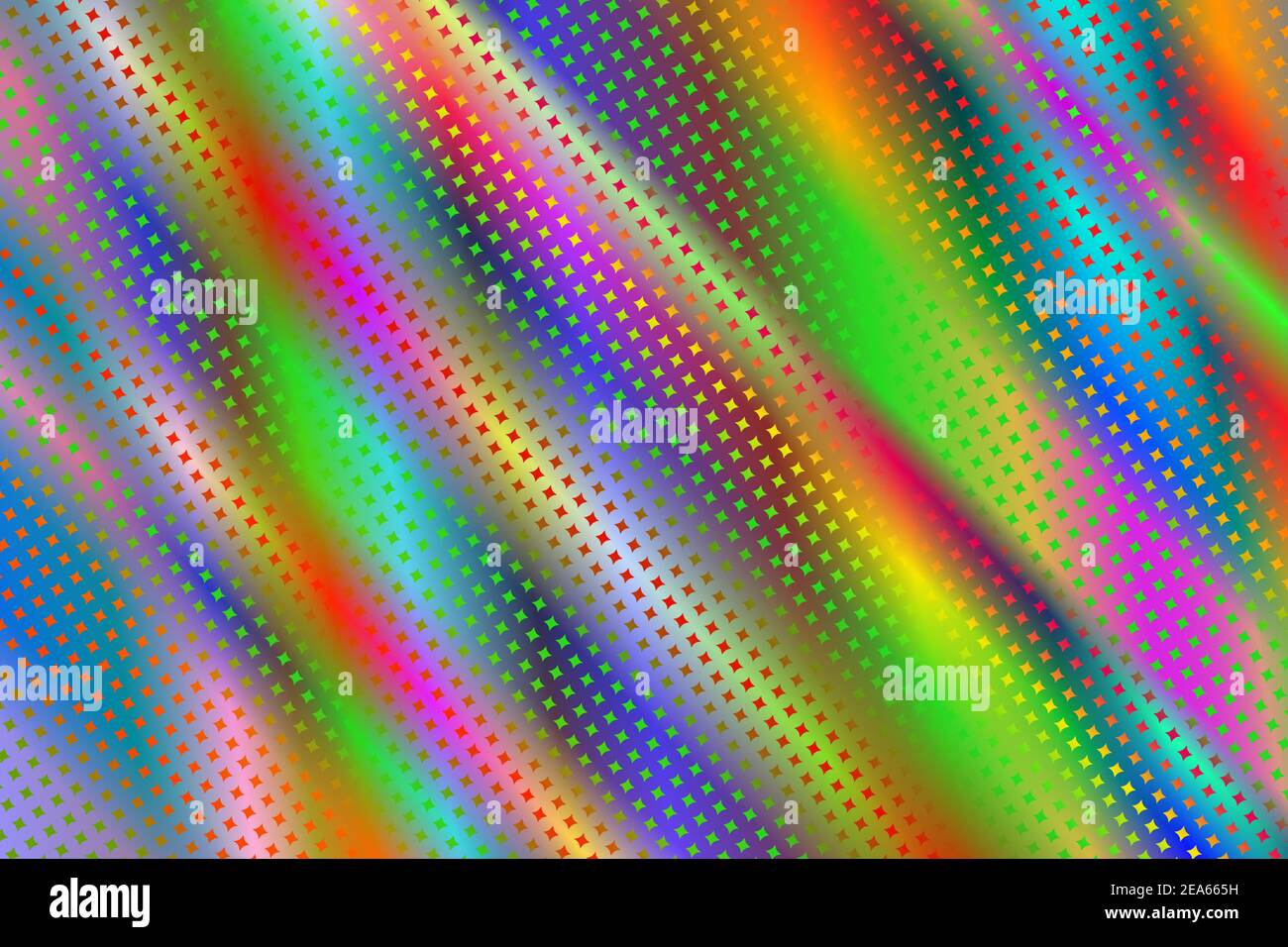 90-s style. Creative illustration in halftone style with pink and blue ...