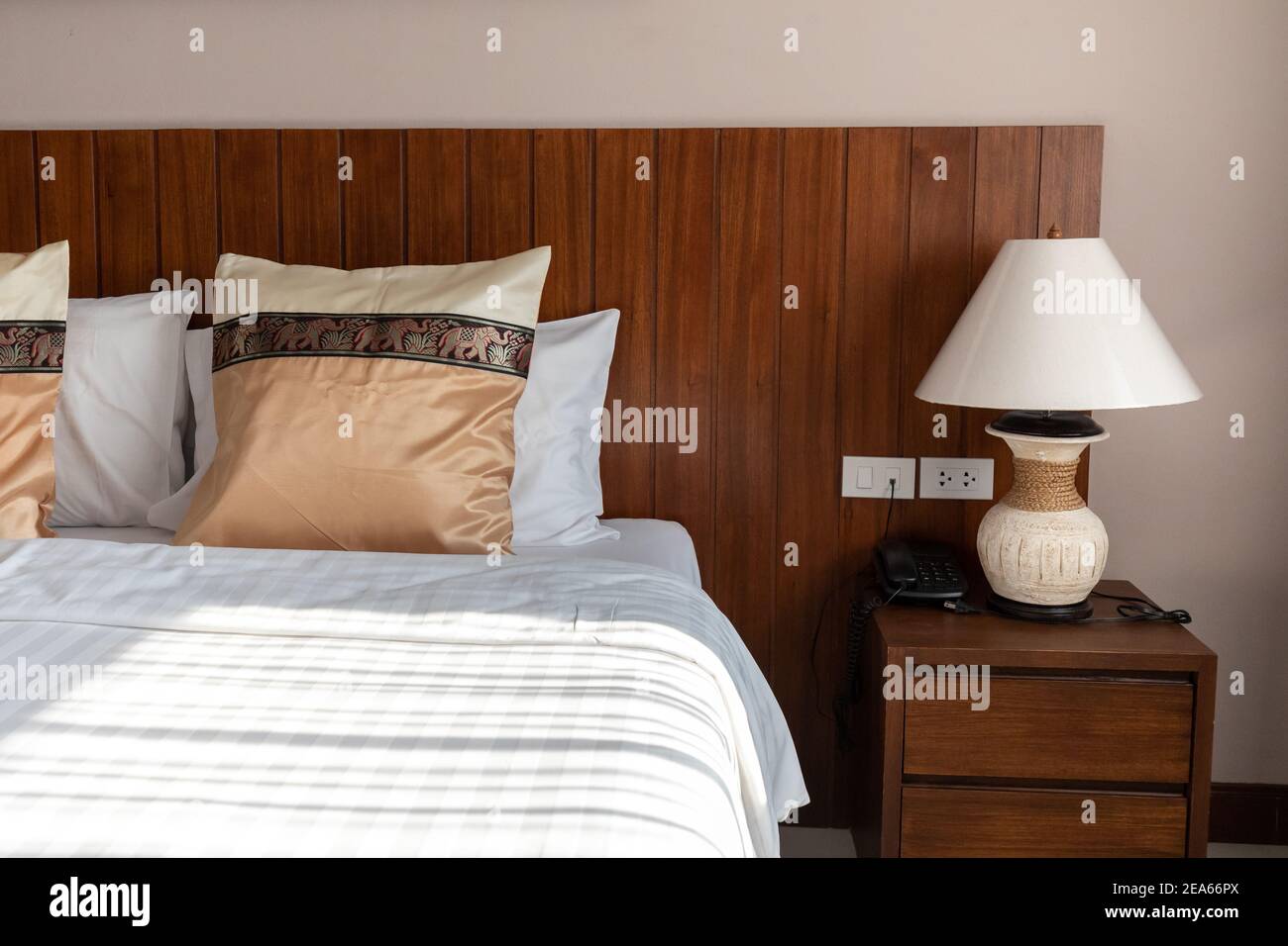 Bed room in thai traditional style Stock Photo - Alamy