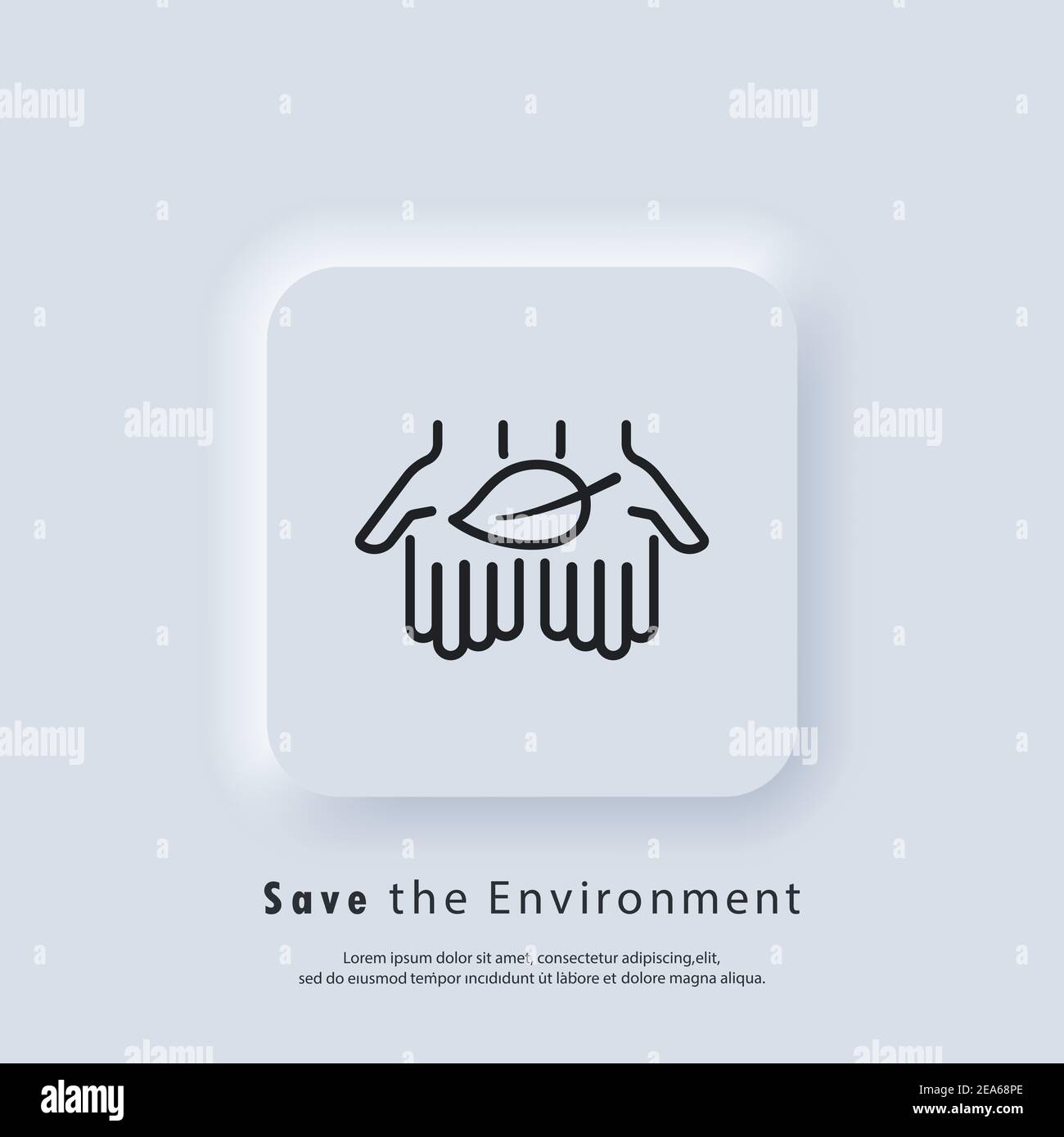 Save environment icon. Eco safe sign. Symbol of natural products ...