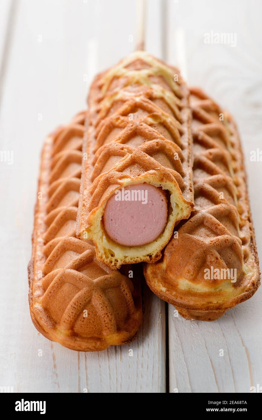 Waffle dogs hi-res stock photography and images - Alamy