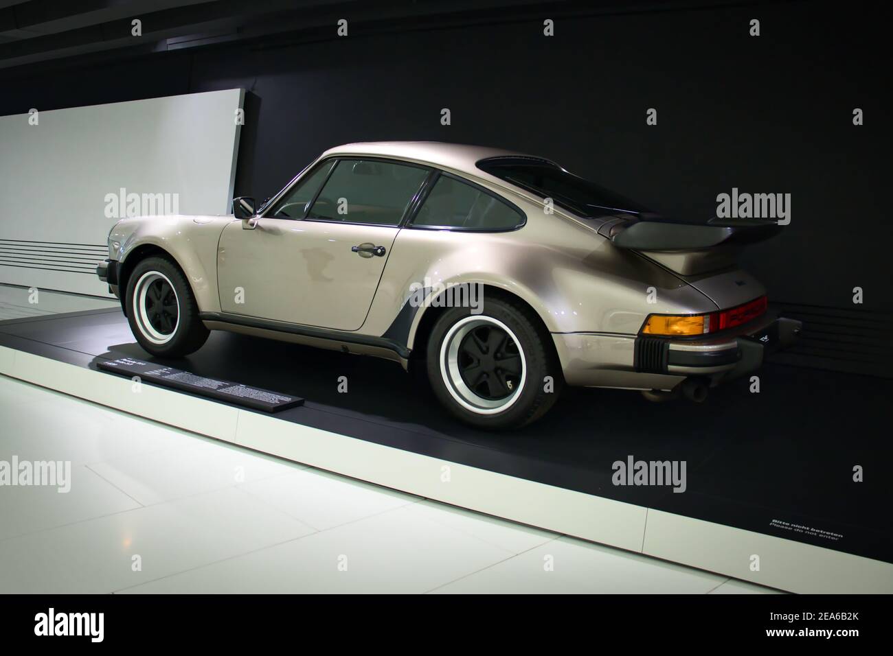 Classic car on display in the Porsche museum in Stuttgart, Germany ...