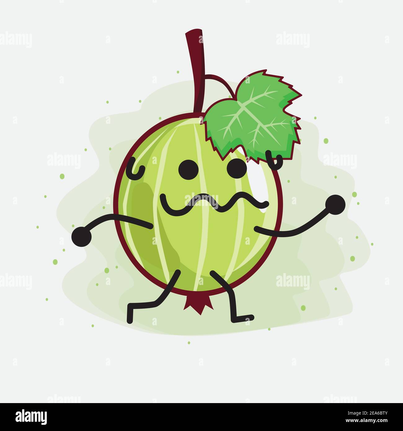 An illustration of Cute Gooseberry Fruit Mascot Character Stock Vector ...