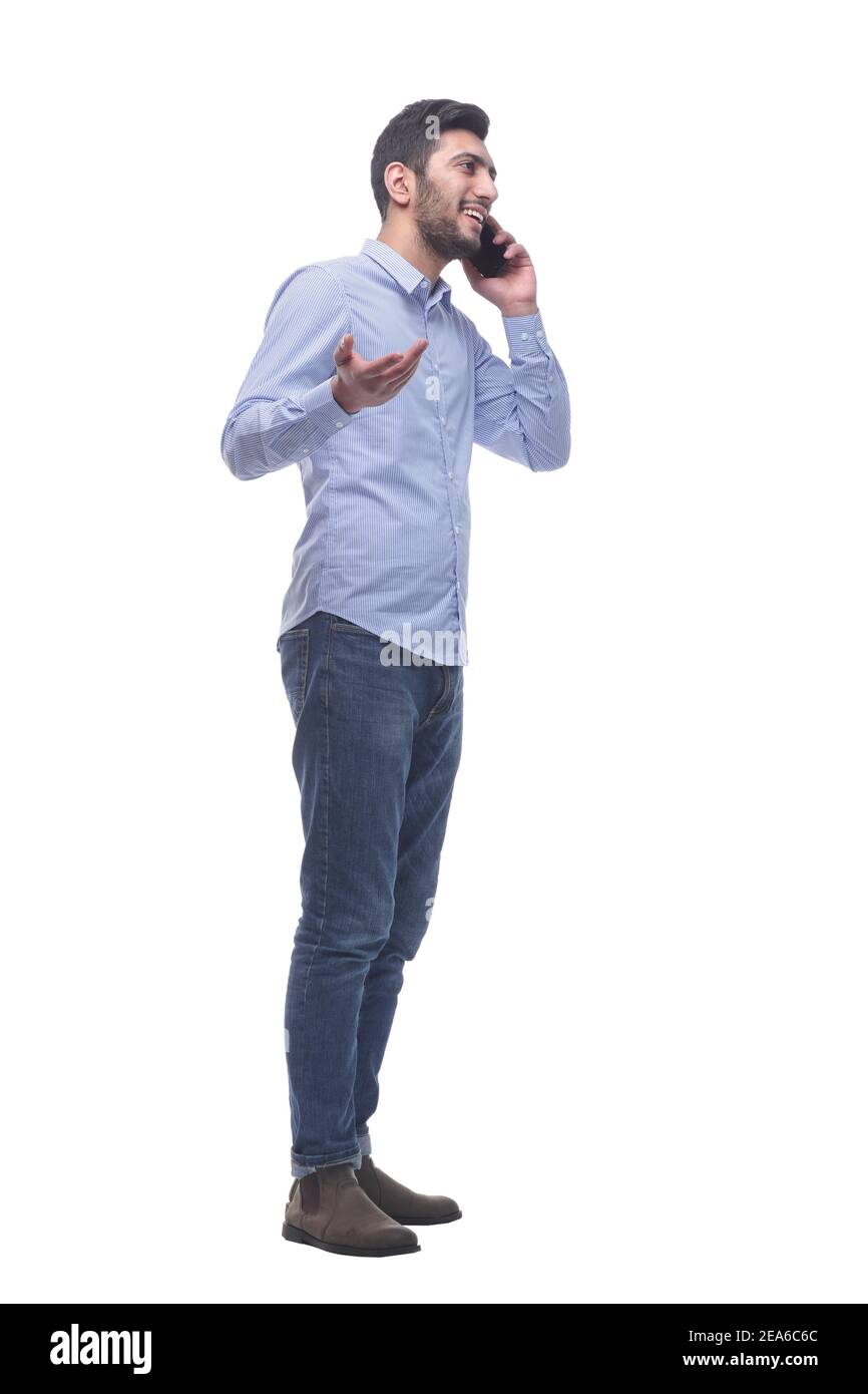 Satisfied talking Cut Out Stock Images & Pictures - Alamy