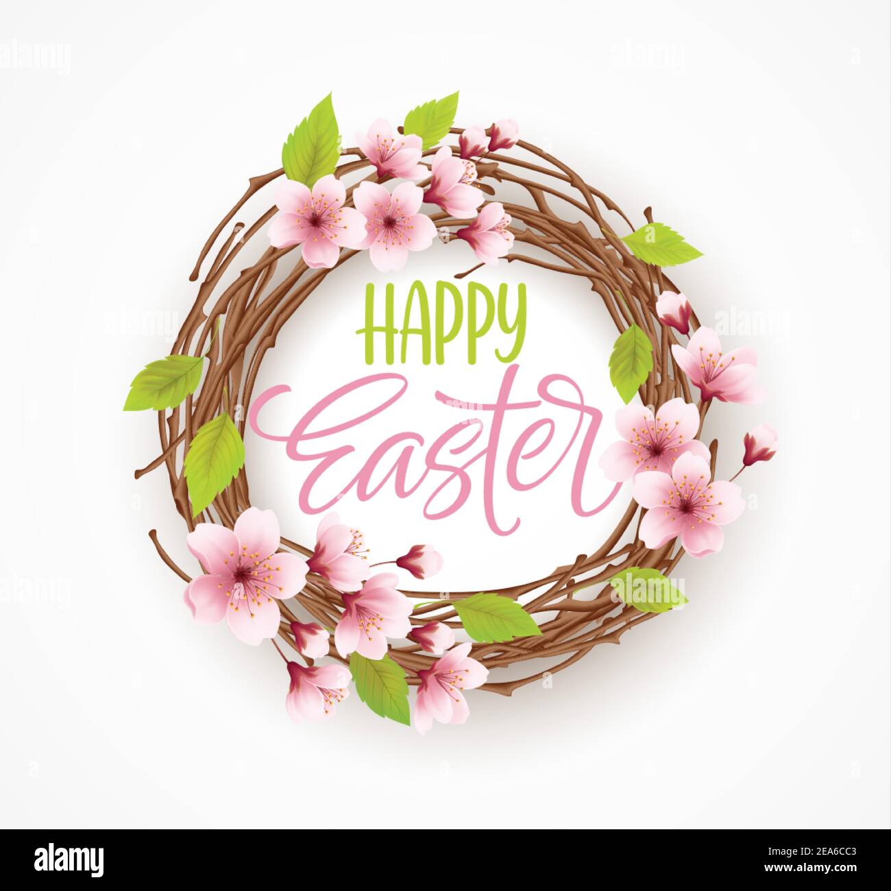 Easter flower border Stock Vector Images - Alamy