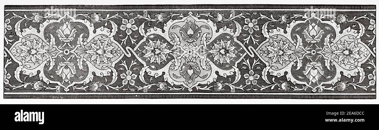 Vintage baroque geometry floral ornament. Ancient Egypt History. Old ...
