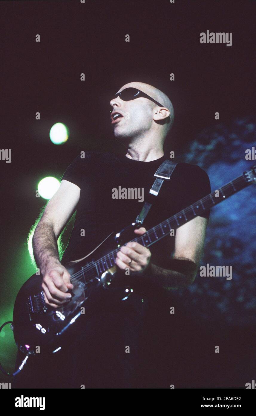 Joe Satriani on stage during his G3 Concert held at the Birmingham NEC ...