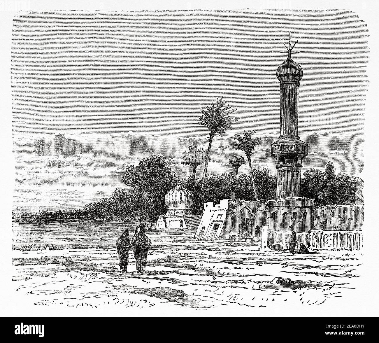 General view of the entrance to the Egyptian city of Rosetta. The ...