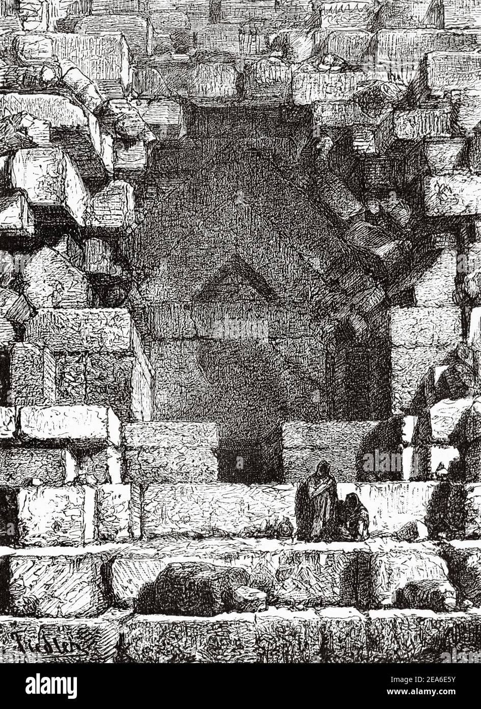 Entrance to the Great Pyramid of Cheops. Ancient Egypt History. Old ...