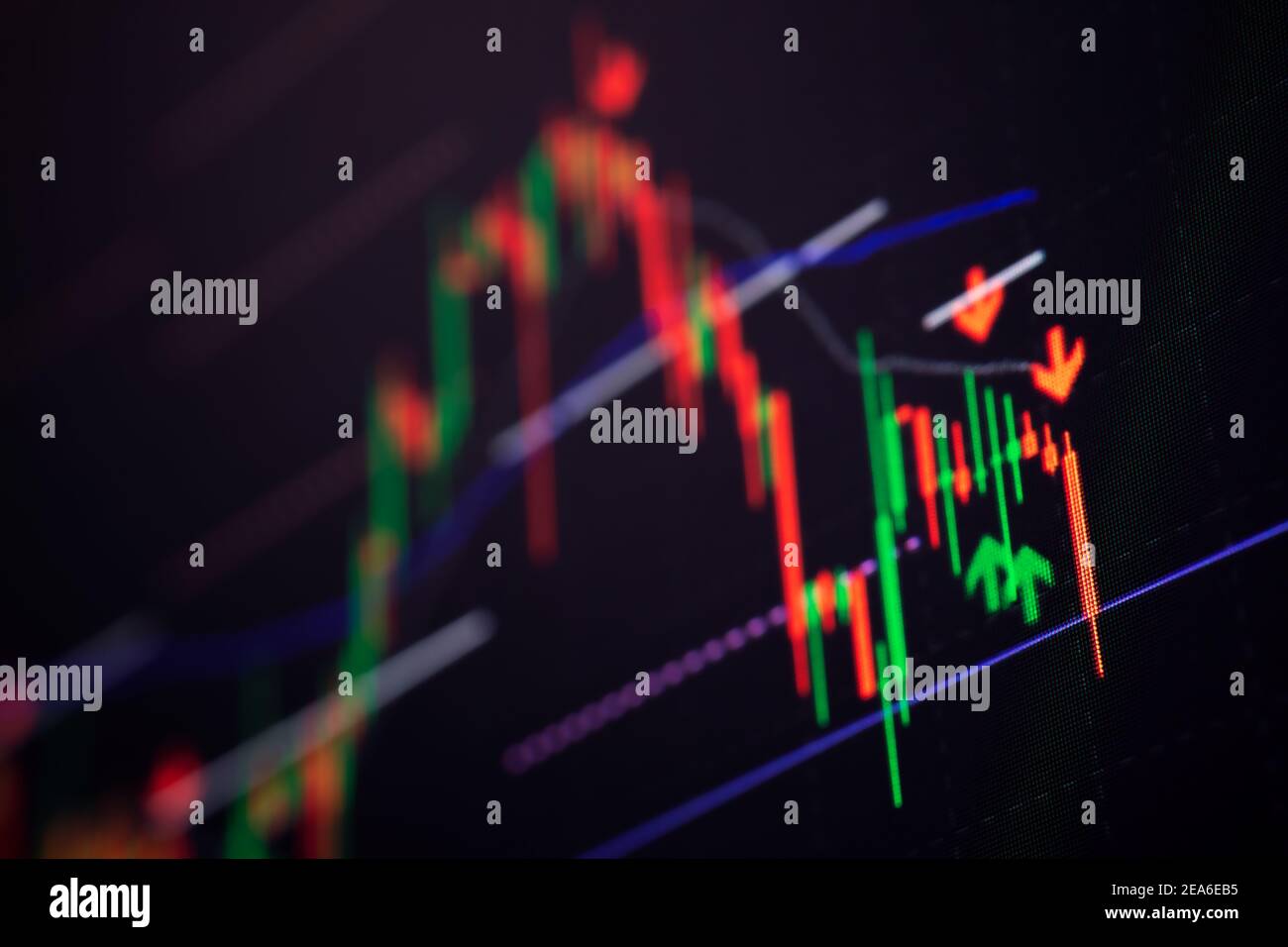 Stock market red screen hi-res stock photography and images - Alamy