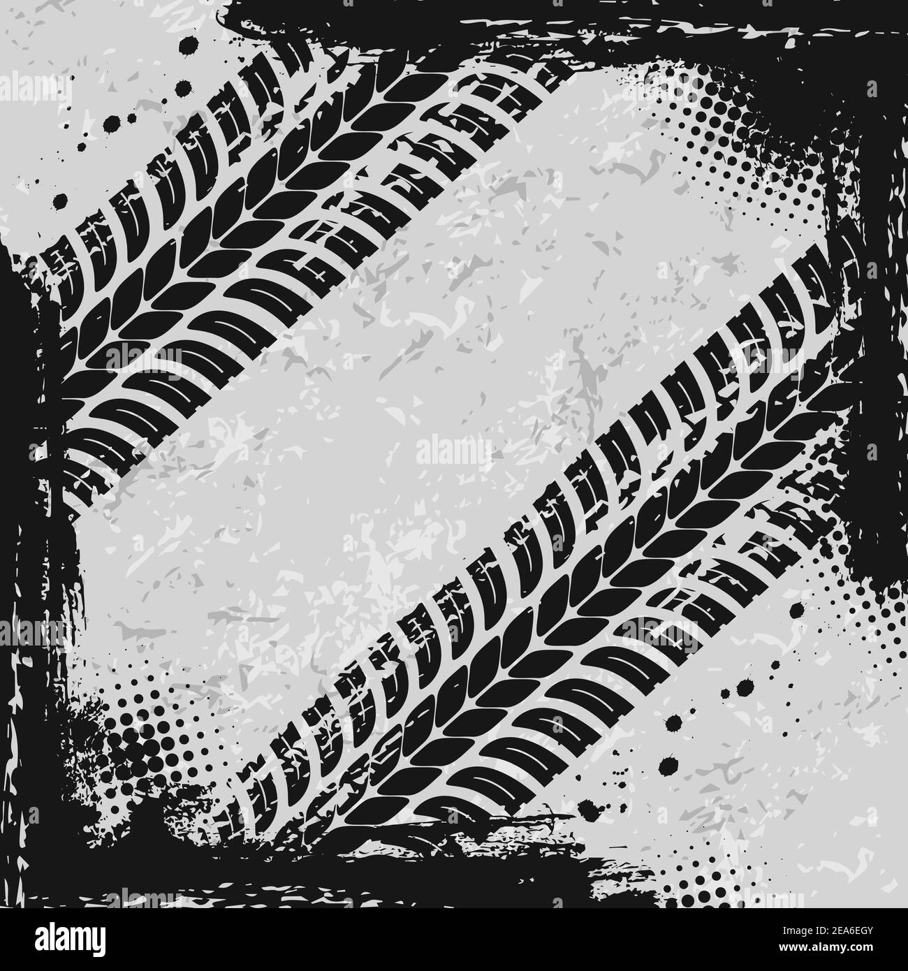 Off road car tires marks grunge background. Vehicle wheels protector ...