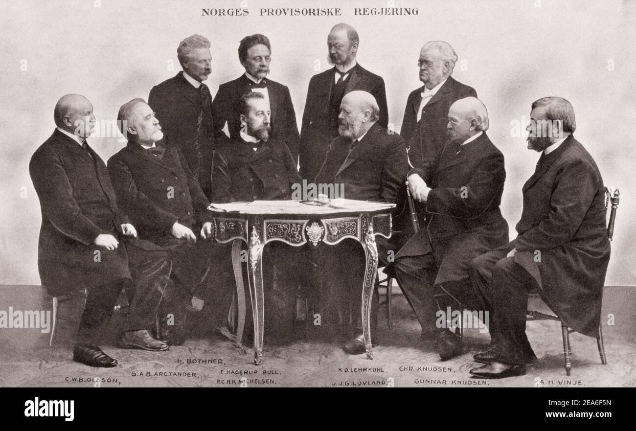 Archival photo of Provisional Government Of Norway. 1905 C.W. B. Olsson ...