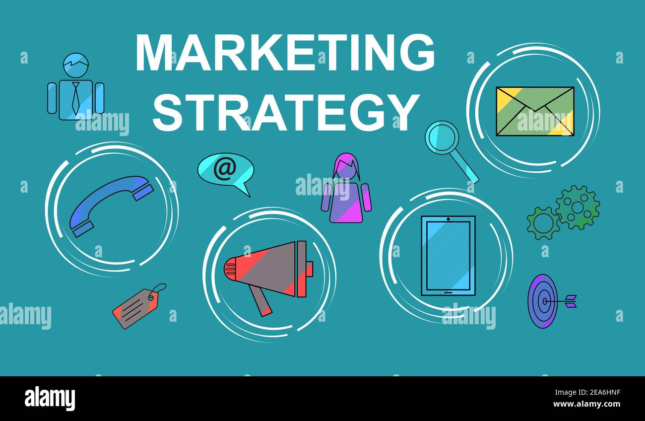Illustration of a marketing strategy concept Stock Photo - Alamy