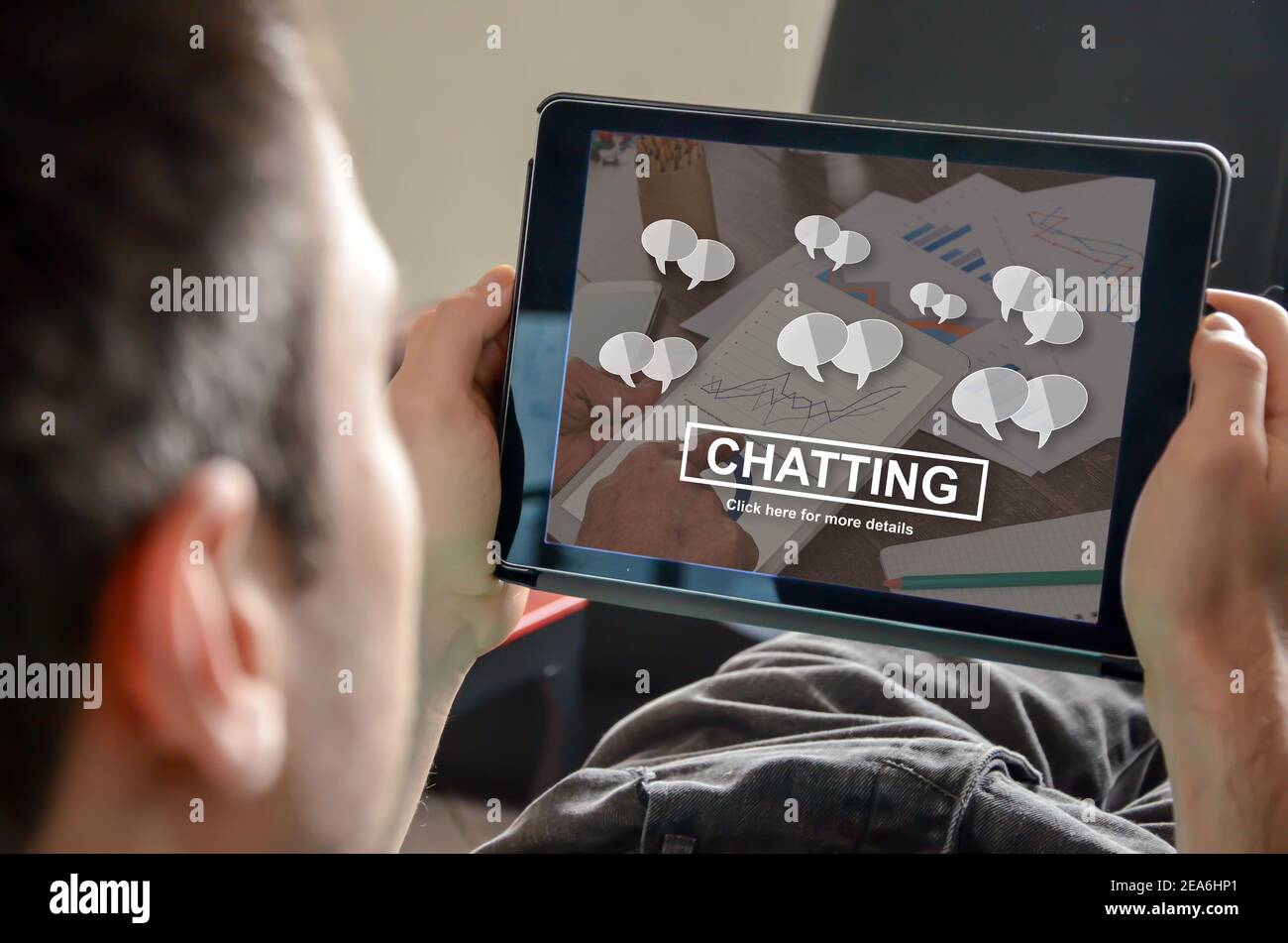 Tablet bubble message design hi-res stock photography and images - Alamy