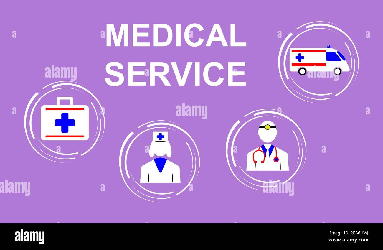 Illustration of a medical service concept Stock Photo - Alamy