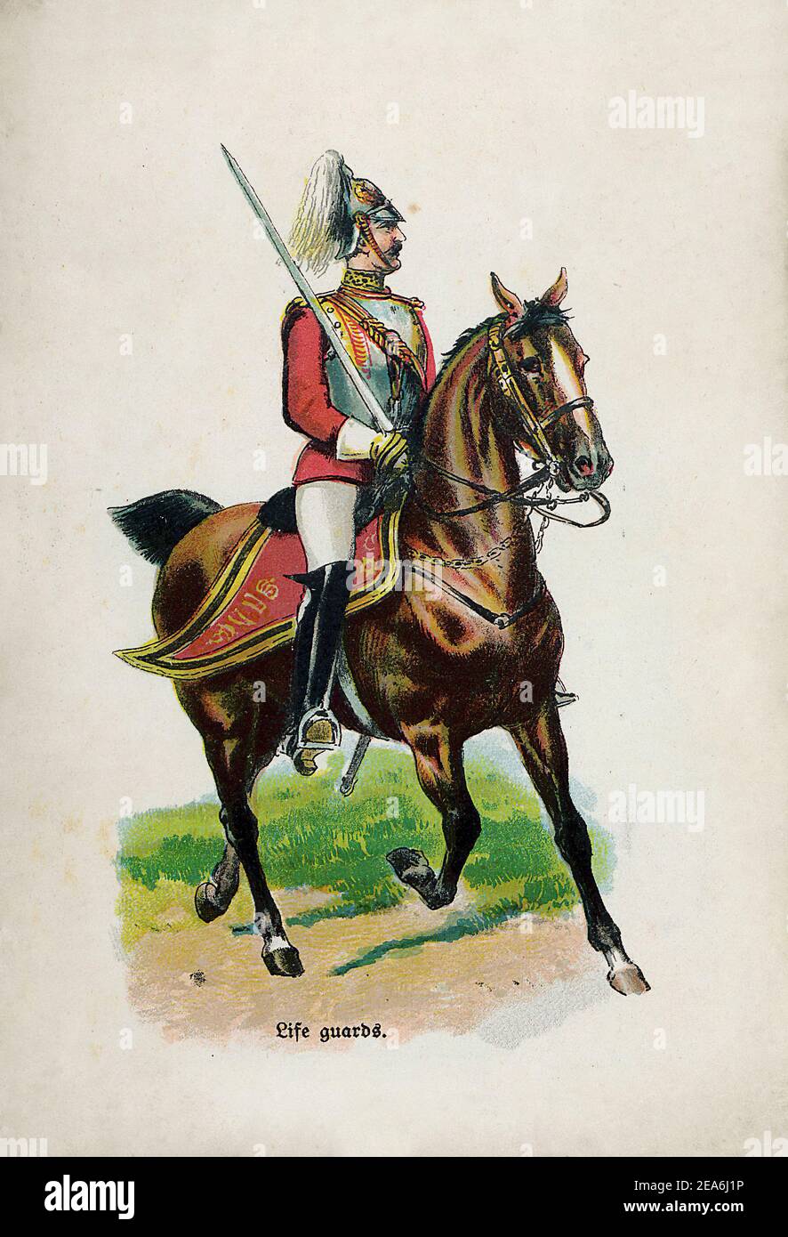 British army before World War I. Life guards. UK. 1910s Stock Photo - Alamy