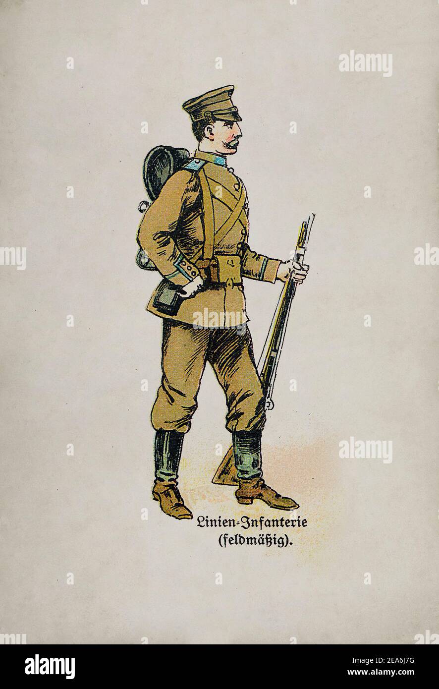 British army before World War I. Line Infantry (in field uniform). UK ...