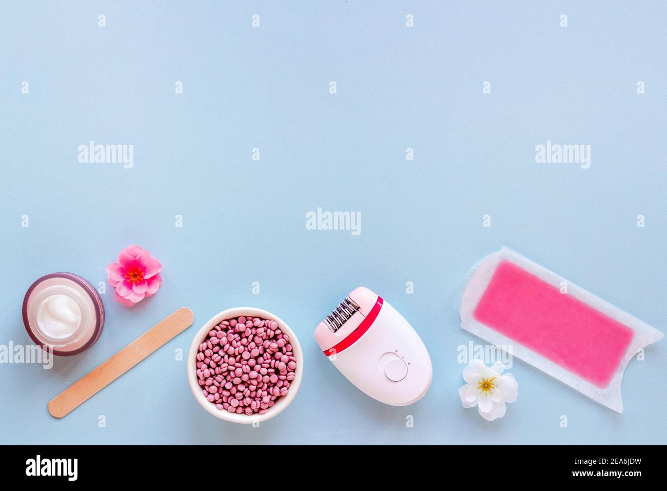 Set for epilation - epilator with cosmetic spa treatments. Depilatory ...