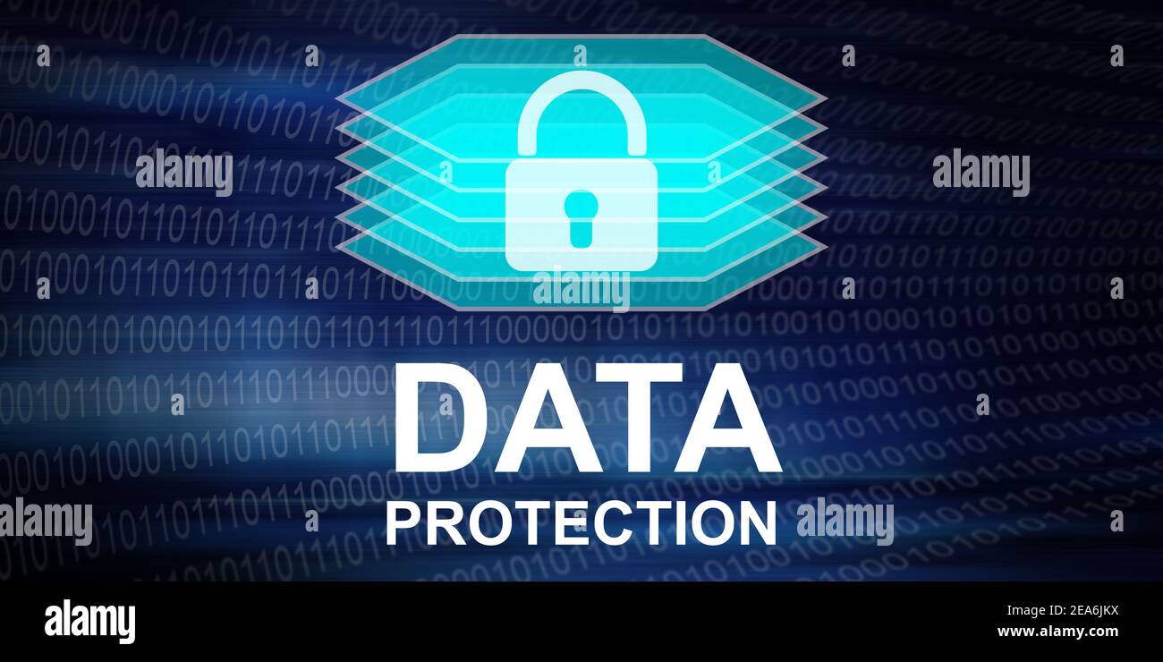Illustration of a data protection concept Stock Photo - Alamy