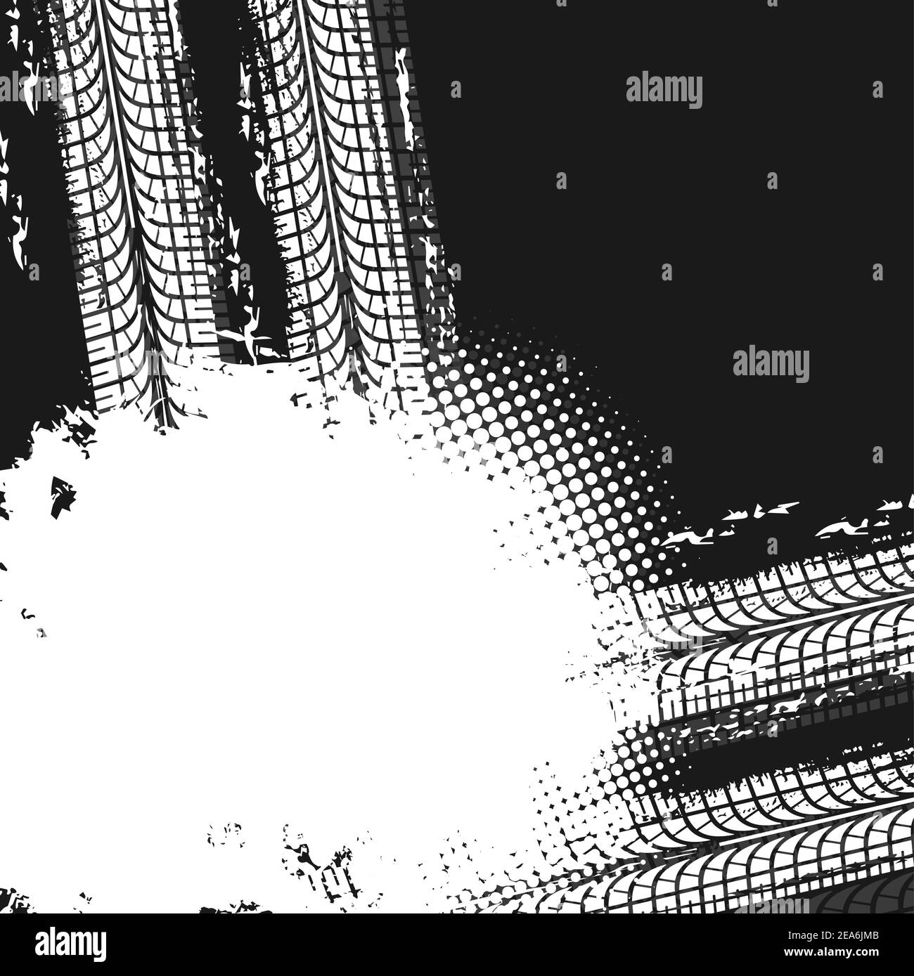 Car tires dirty trails background with wheel rubber marks graphic ...