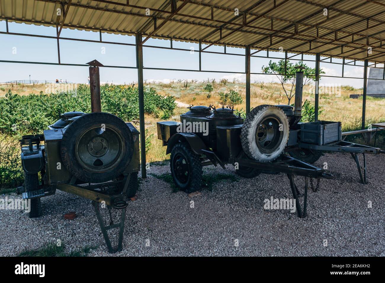 Military mobile field kitchen of the soviet army Stock Photo - Alamy