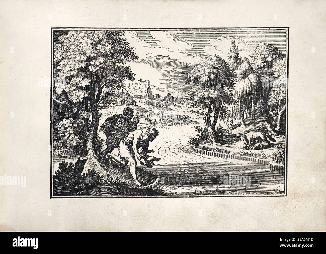 Engraving of the founding of the city of Rome. In Roman mythology ...