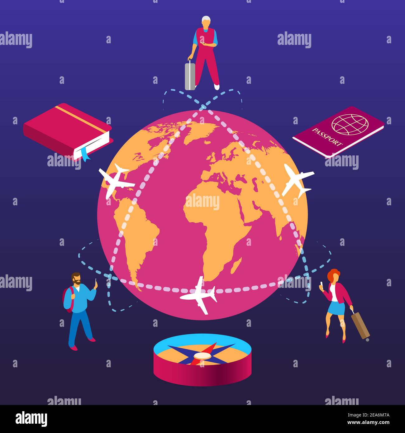 Travelling concept tourism Stock Vector Images - Alamy