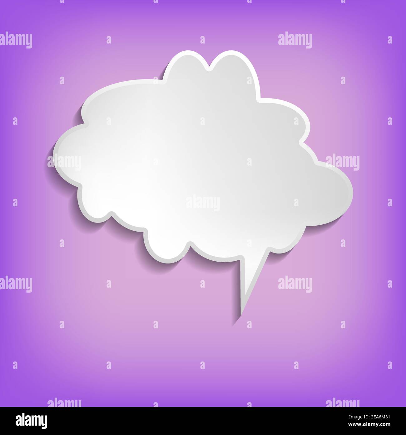 Vector comic speech bubble on color background. Isolated colorful ...