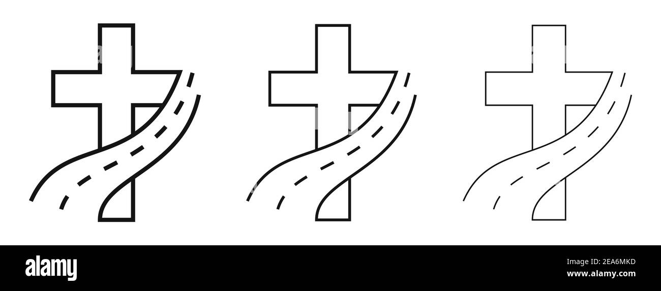 Traveling Clipart Black And White Cross