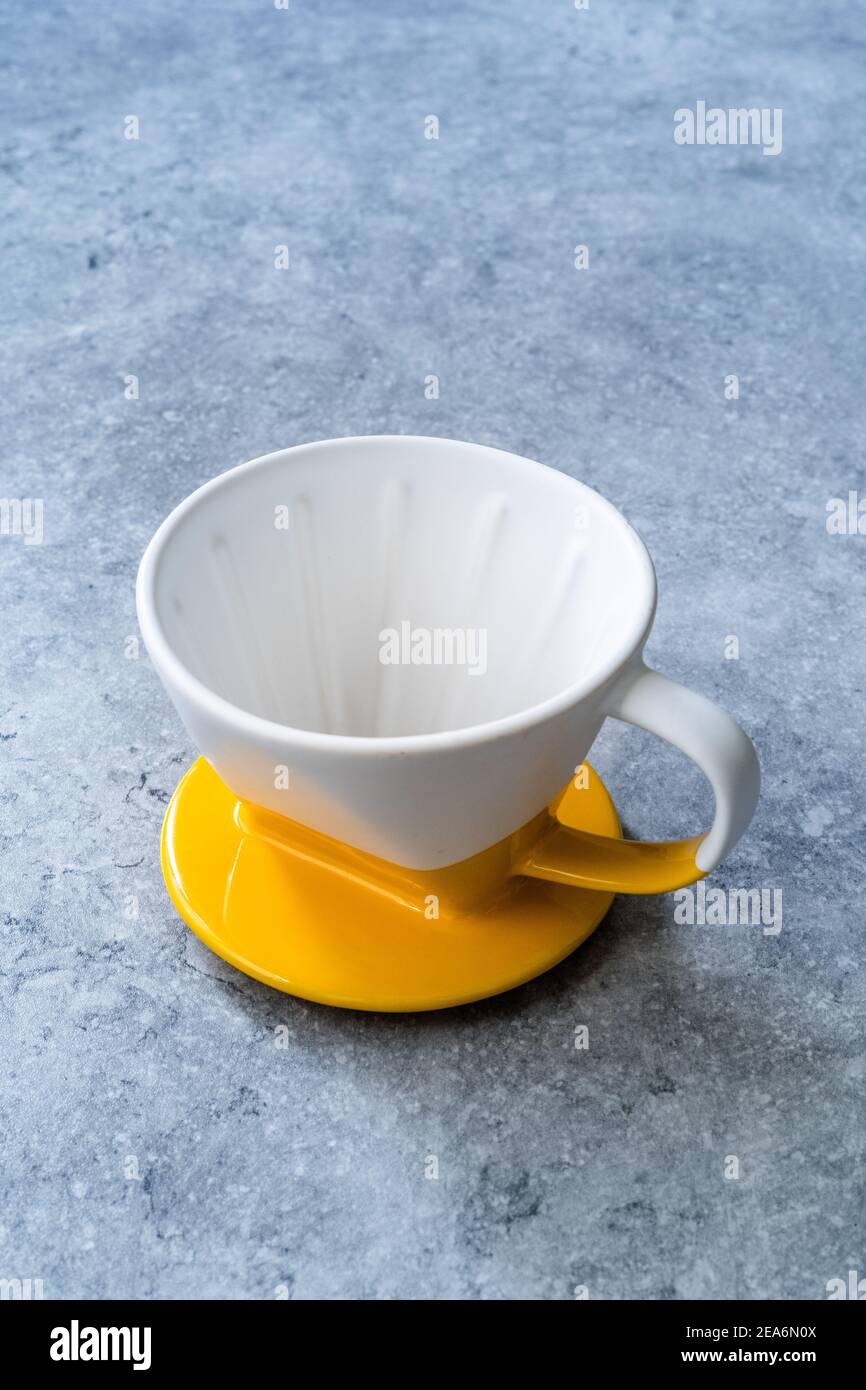 Flat Bottom Coffee Dripper with Three Holes Ceramic Made. Ready to Use ...