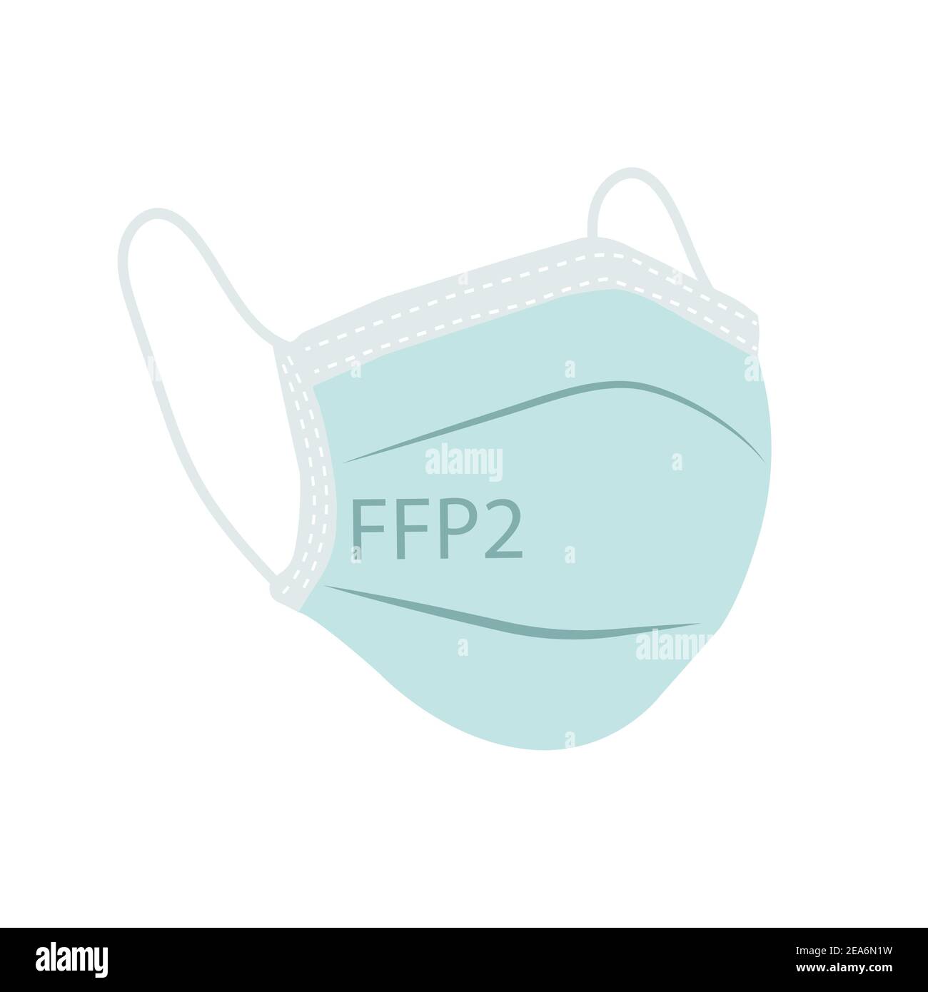 FFP2 face mask icon symbol sign flat design vector illustration Stock ...