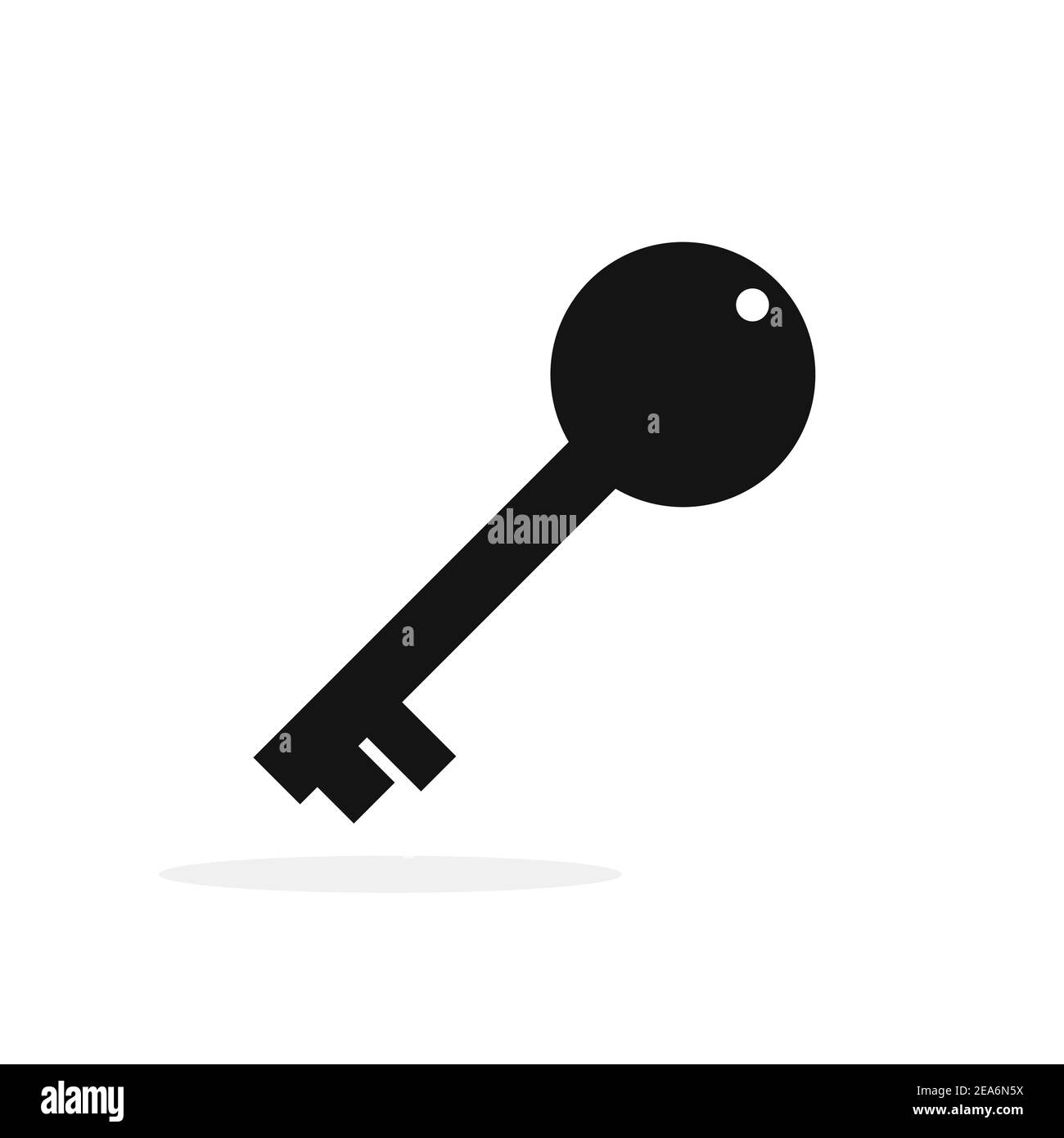 Key icon. Black key icon in flat design. Vector illustration. Key icon ...