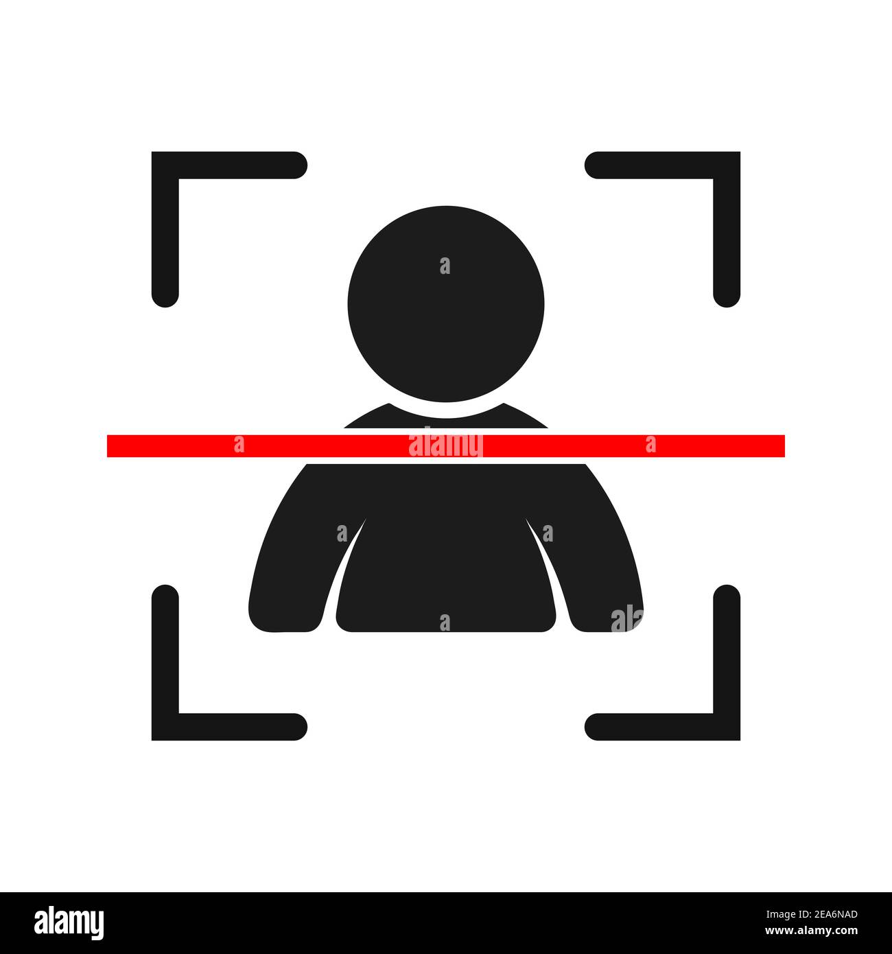 Man scan icon. Body scan logo. Vector illustration. Black security logo ...
