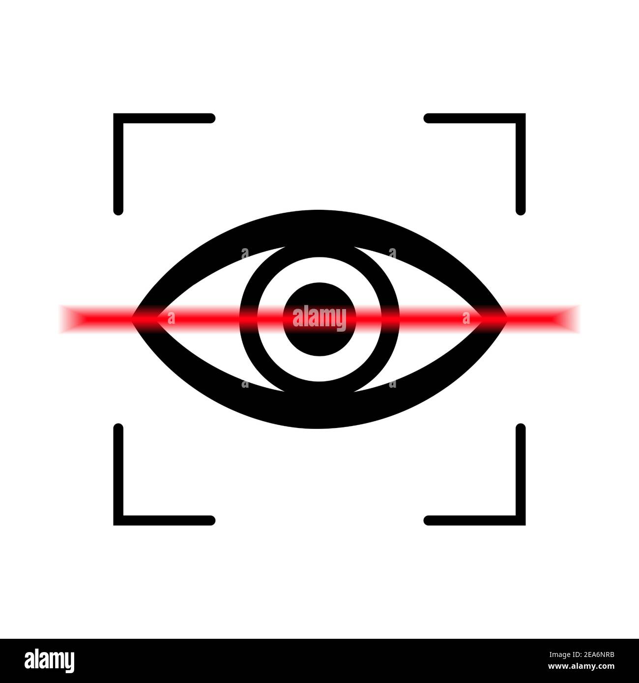 Eye scan icon. Retina scan concept. Black security lock logo. Vector ...