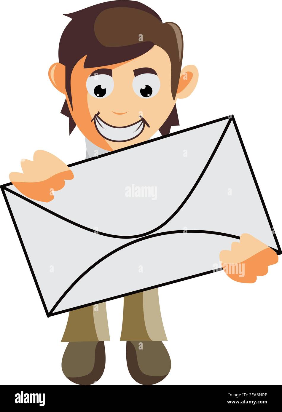 Business man Bring Mail cartoon character Illustration design creation ...