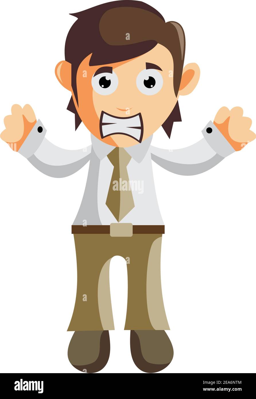Business man Angry cartoon character Illustration design creation ...