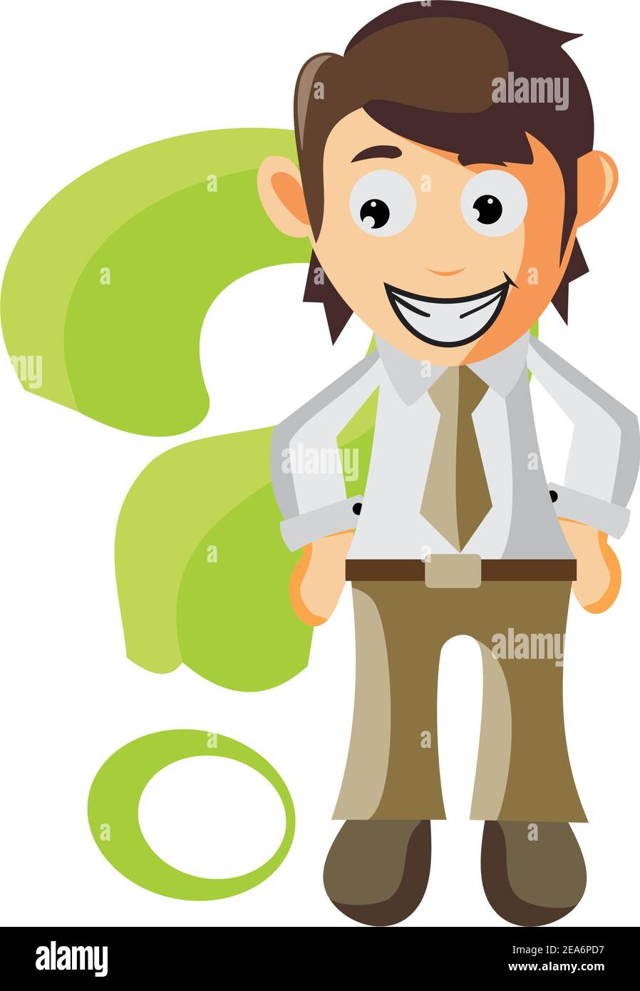 Business man With Question Sign cartoon character Illustration design ...