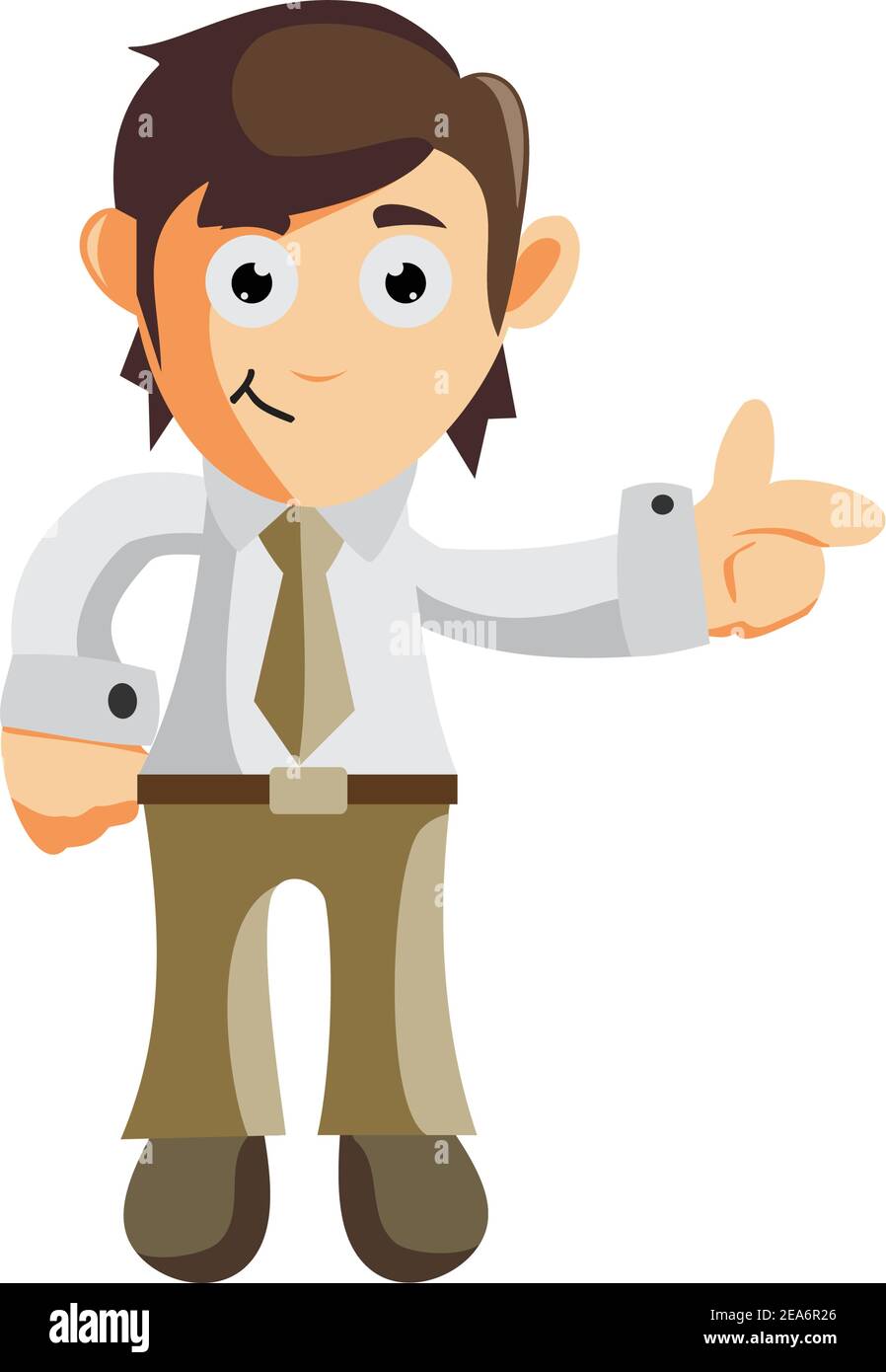 Business man Hand pointing cartoon character Illustration design ...