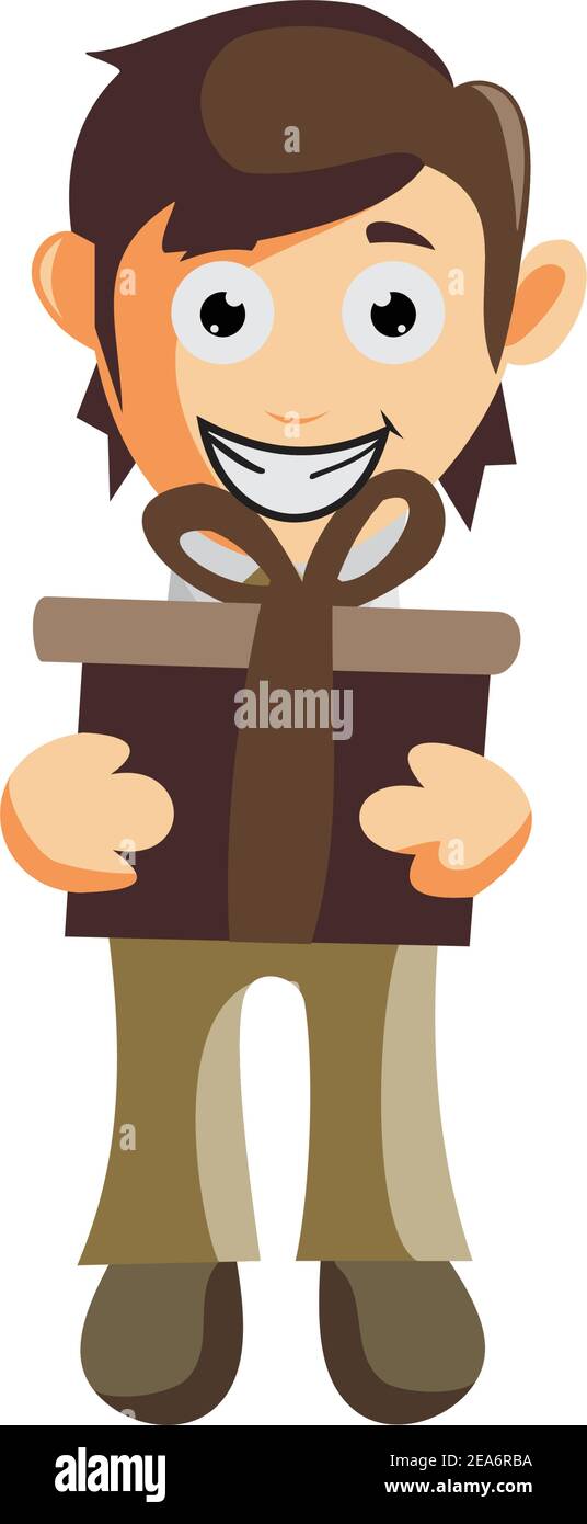 Business man Bring Gift cartoon character Illustration design creation ...
