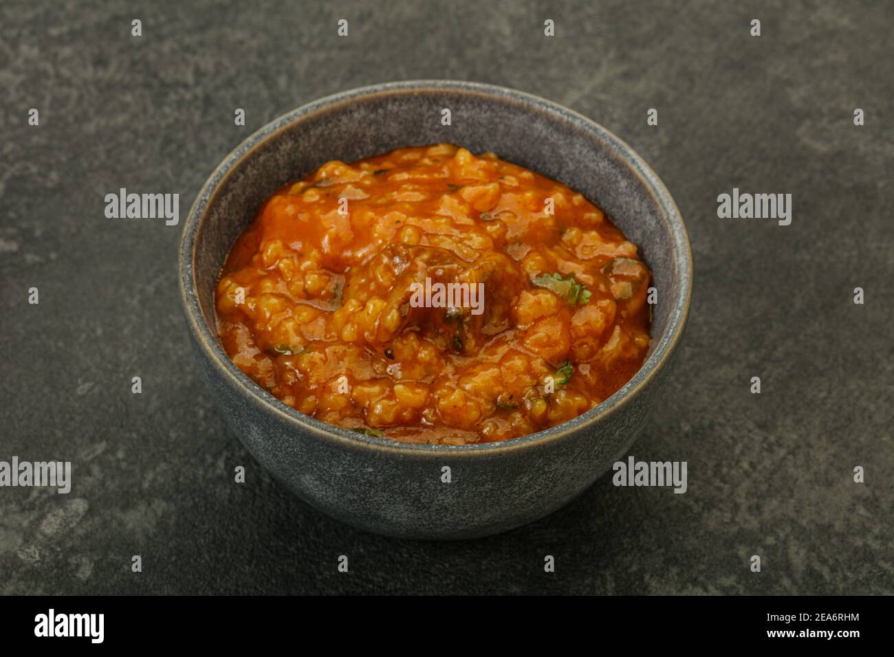 Traditional Georgian Kharcho soup with meat and spices Stock Photo - Alamy