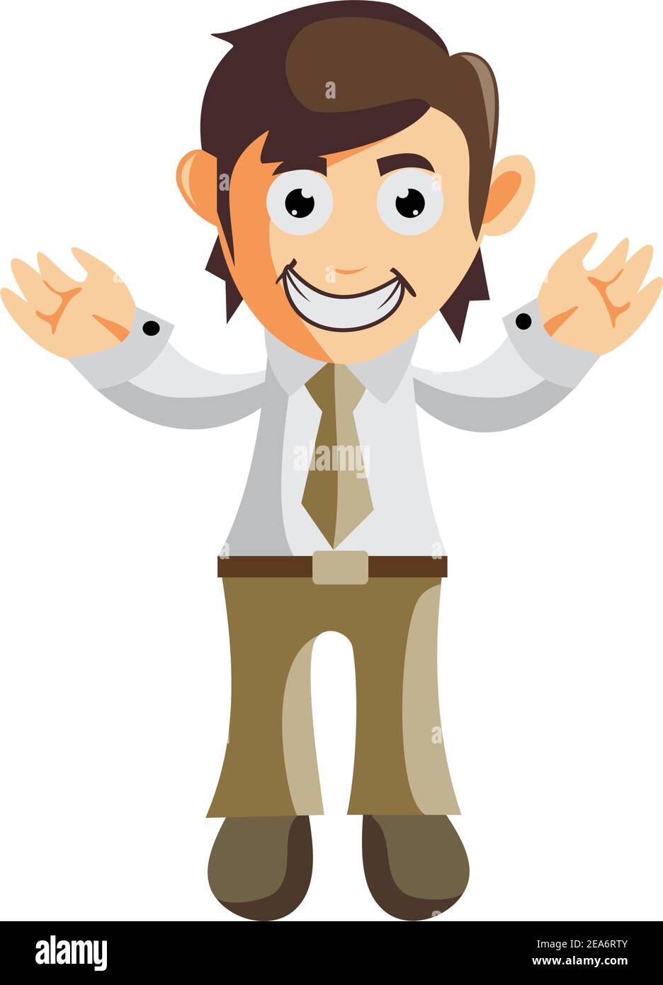 Business man Hand Welcome cartoon character Illustration design ...