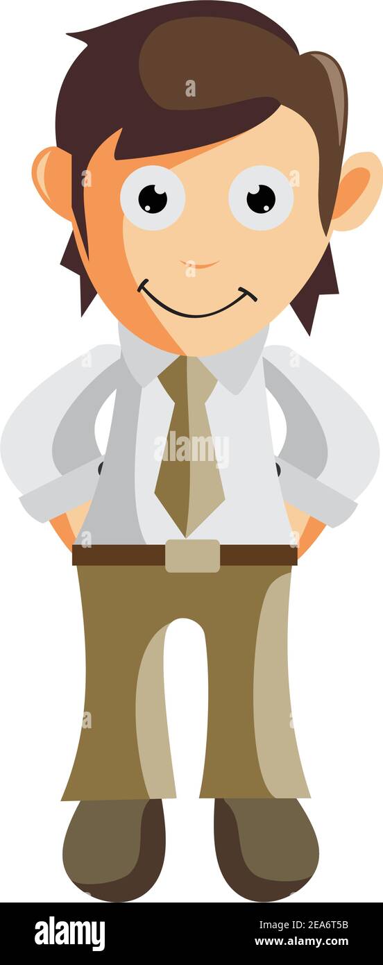 Business man Standing cartoon character Illustration design creation ...
