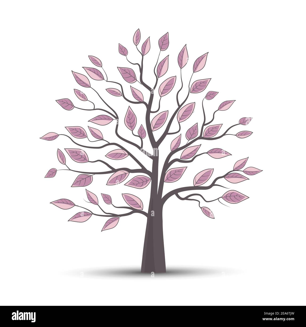 Tree and colorful leaves Stock Vector Image & Art - Alamy