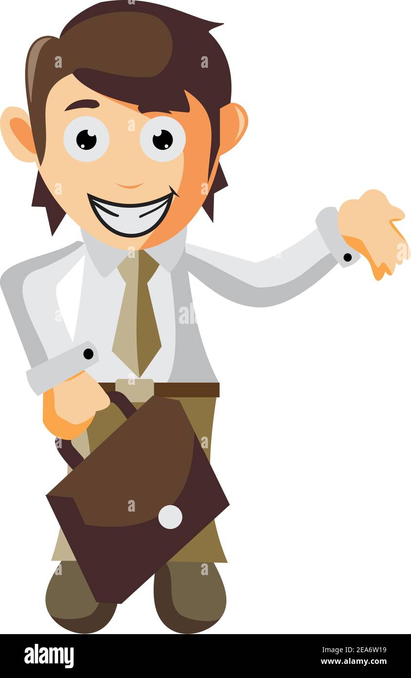 Business man Bring Bag cartoon character Illustration design creation ...
