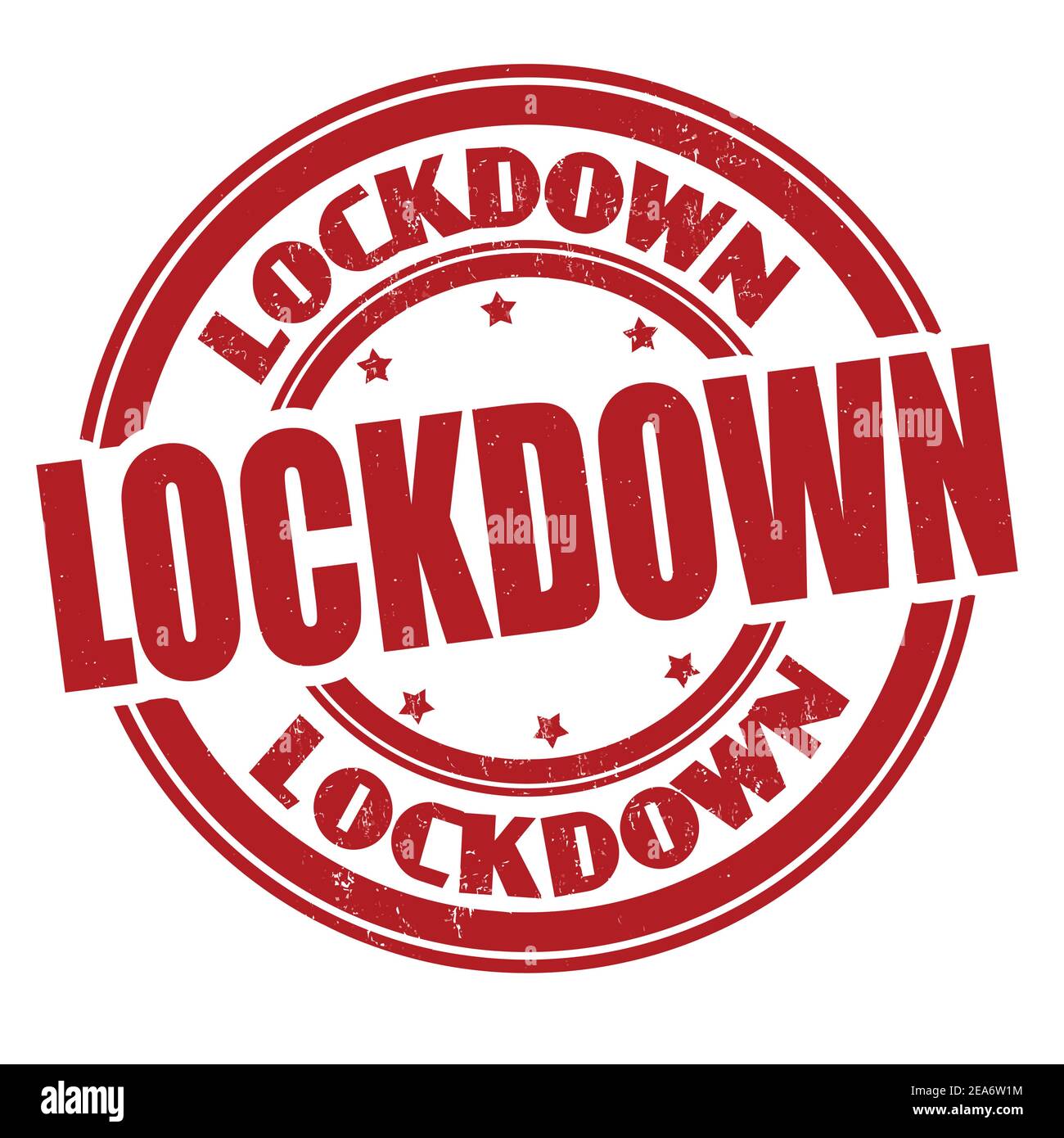 Lockdown grunge rubber stamp on white background, vector illustration ...